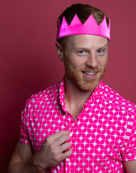 Reversible Iridescent Hot Pink Crown | Eyehunee