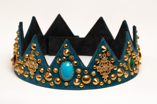 The Teal Blue Supreme Palace Regalia Crown | Eyehunee