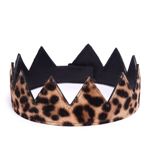 Reversible Cheetah Fur / Leather Crown | Eyehunee